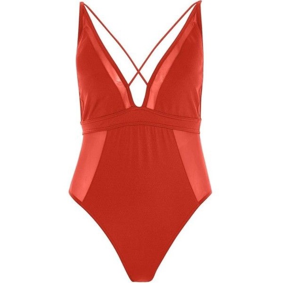 River Island | Swim | Asos River Island Red One Piece | Poshmark